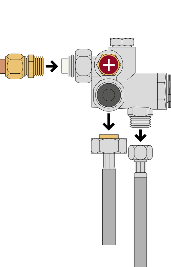 Replacing the Mixer valve COMBI+